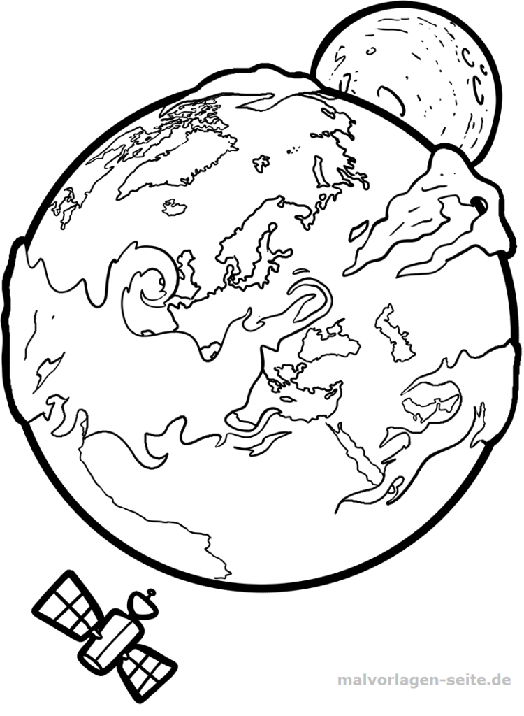 Ausmalbilder Planeten kostenlos herunterladen und ausmalen