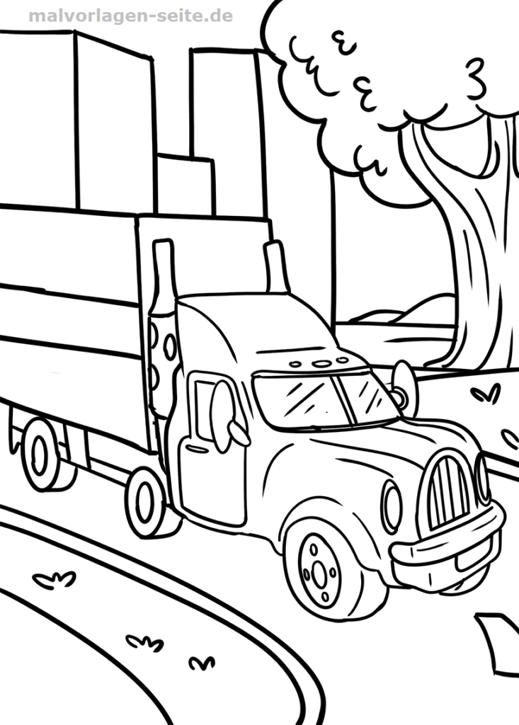 Ausmalbilder Laster / LKW / Lastkraftwagen kostenlos drucken