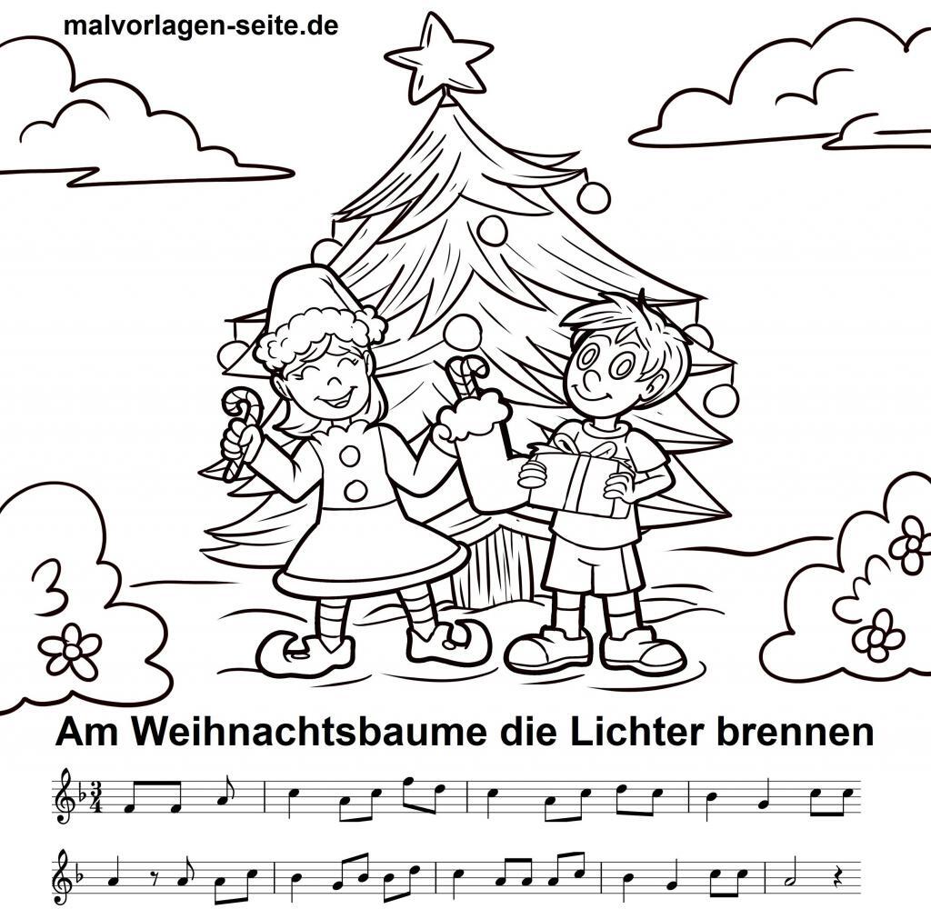 Weihnachtslieder Noten und Texte kostenlos ausdrucken