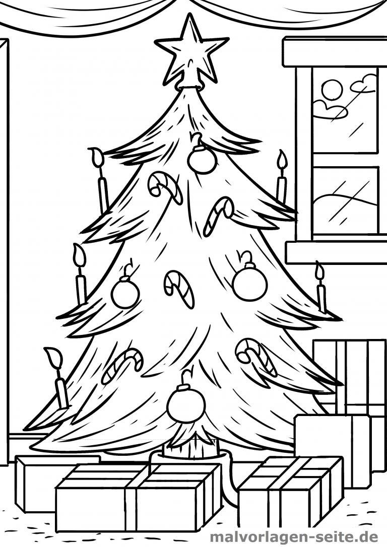 Weihnachten Vorlage Merry Christmas | Ausmalbild kostenlos herunterladen