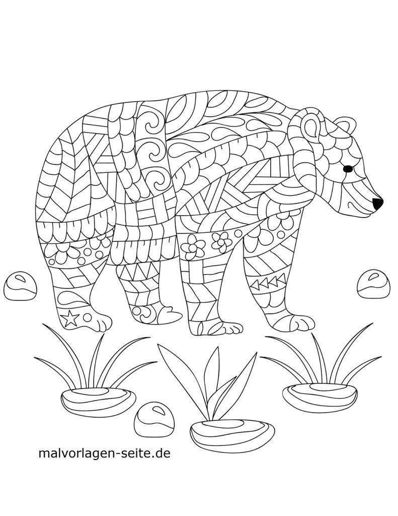 Malvorlage Tiermandala Tiger | Tiere Mandalas | Ausmalbild kostenlos ...