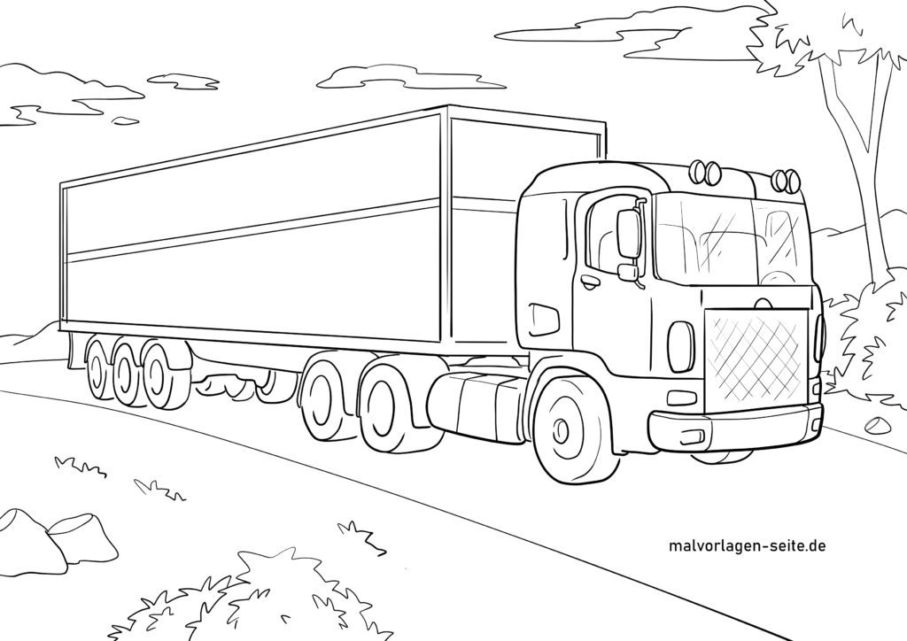 Ausmalbilder Laster / LKW / Lastkraftwagen kostenlos drucken