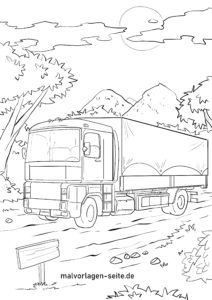 Ausmalbilder Laster / LKW / Lastkraftwagen kostenlos drucken