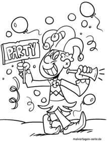 Ausmalbilder Fasching und Karneval kostenlos drucken und ausmalen