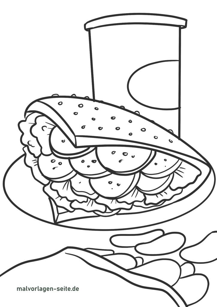Ausmalbilder Essen und Trinken kostenlos ausmalen