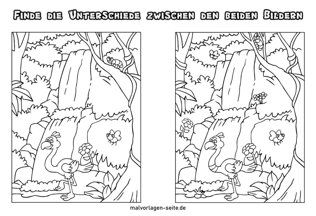 Fehlerbilder für Kinder - Finde die Fehler auf beiden Bildern