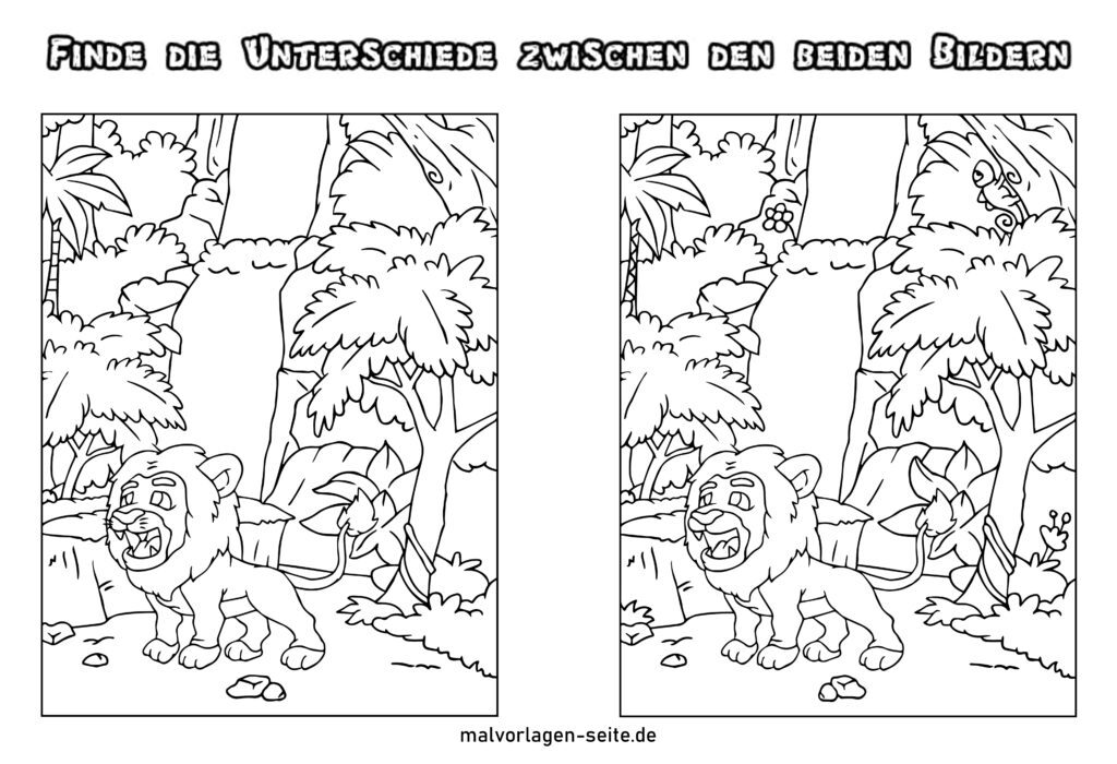 Fehlerbilder für Kinder - Finde die Fehler auf beiden Bildern