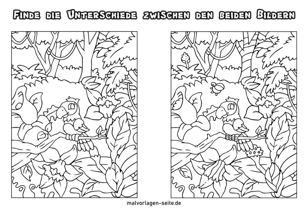 Fehlerbilder für Kinder - Finde die Fehler auf beiden Bildern
