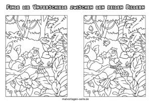 Fehlerbilder für Kinder - Finde die Fehler auf beiden Bildern