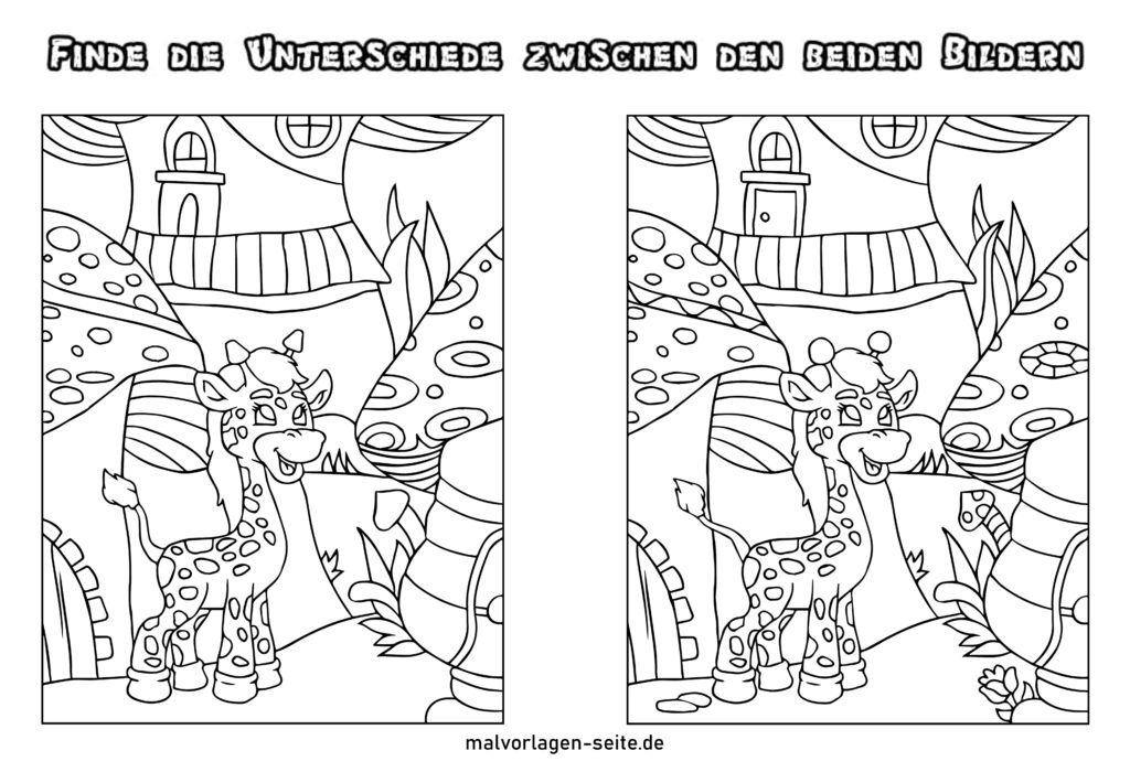 Fehlerbilder für Kinder - Finde die Fehler auf beiden Bildern