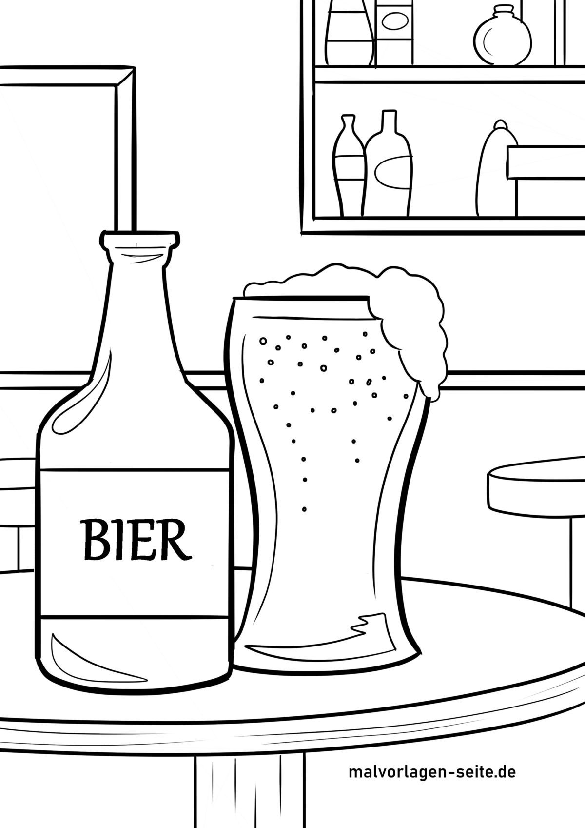 Trinken Boire Beber Para Colorear Dibujo Malvorlage Drinking ...