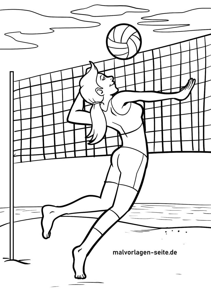 Volleyball Malvorlage Ausmalbild Ausmalen Ballsportarten Kostenlose ...