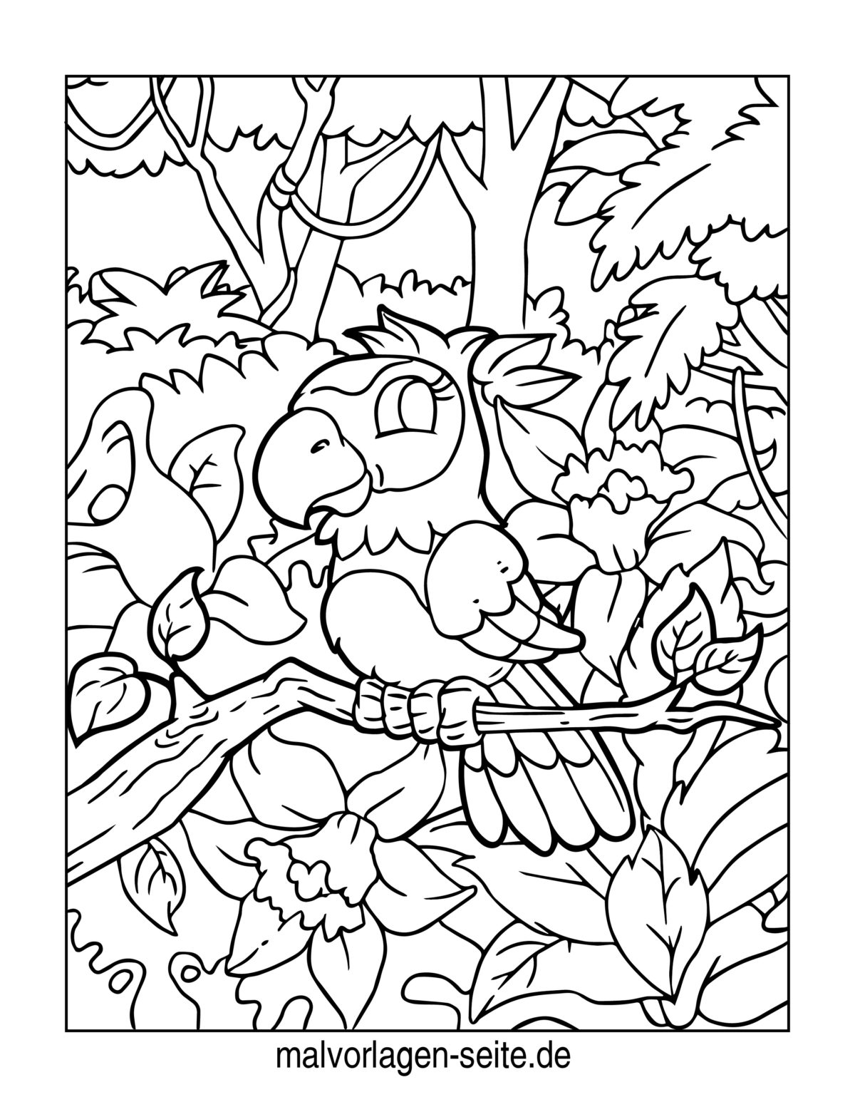 Papagei Kooi Jaula Jaulas Dibujo Vogel Kleurplaten Papegaai Kolorowanki ...