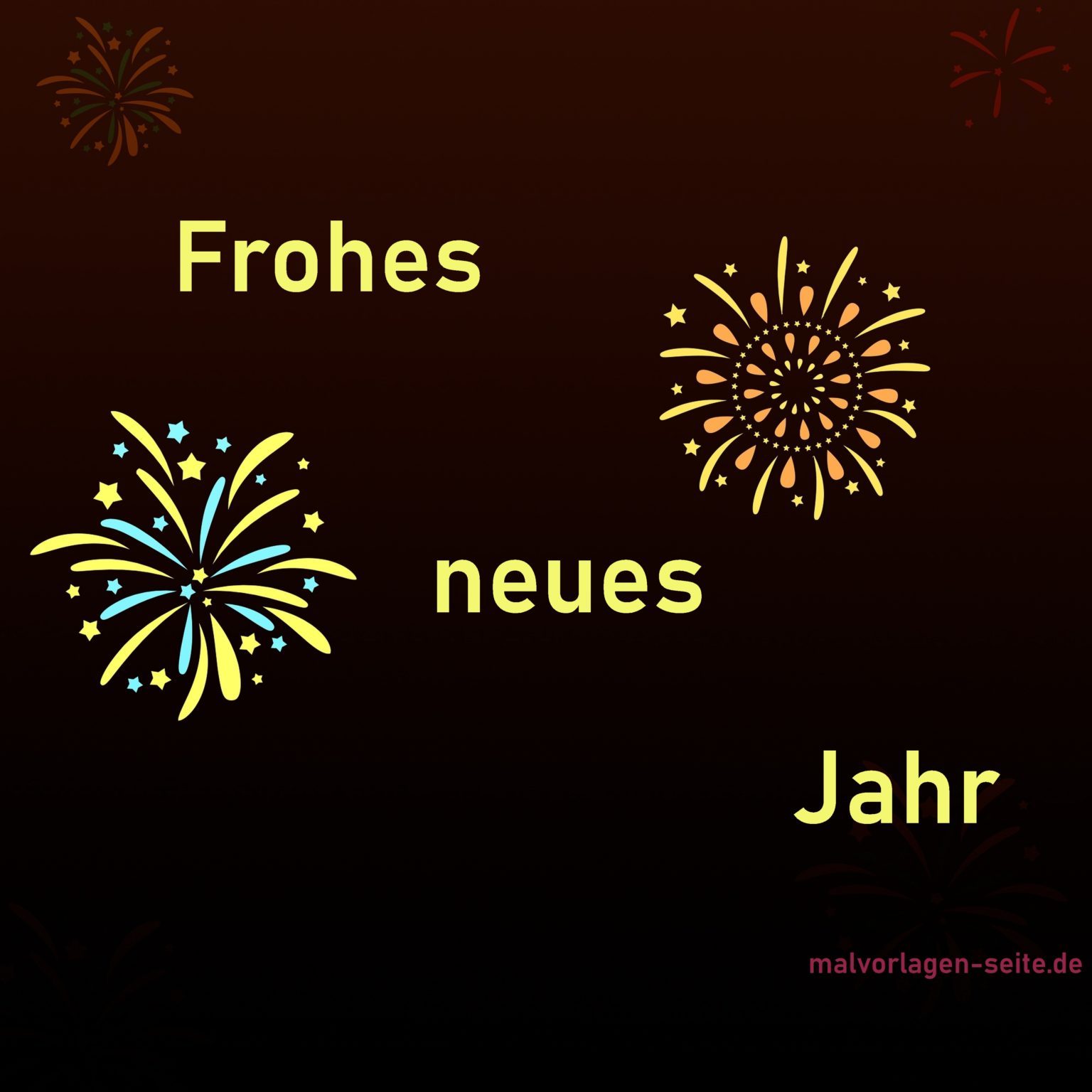 Vorlage Frohes Neues Jahr - Jetzt kostenlos herunterladen