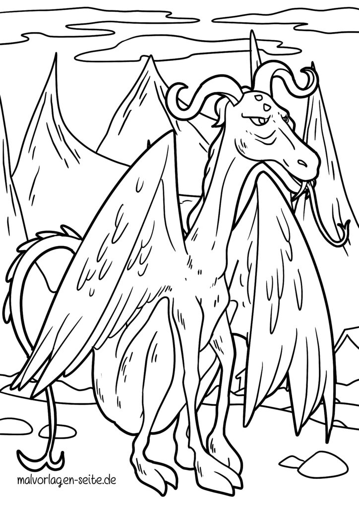 Ausmalbilder Fabelwesen Malvorlagen Sketch Coloring Page