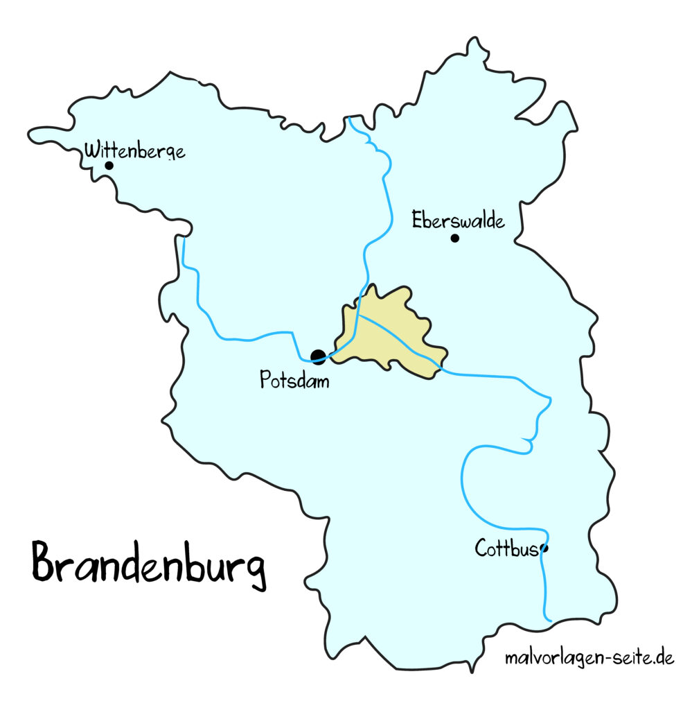 Brandenburg Landkarte Bundesländer Deutschland | Jetzt kostenlos ...