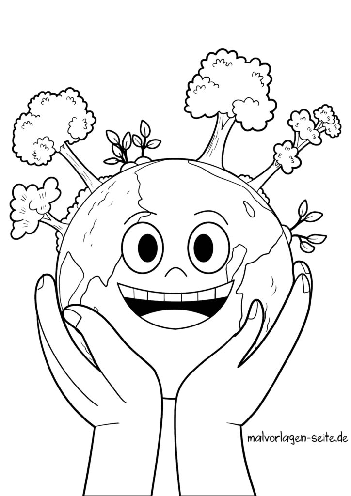 Malvorlage Earth Day - Earth Hour - Tag der Erde | Jetzt kostenlos ...
