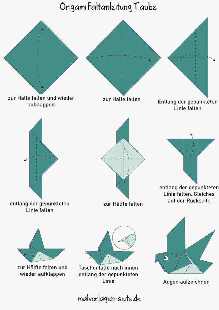 Origami Anleitungen zum Falten | Jetzt kostenlos herunterladen