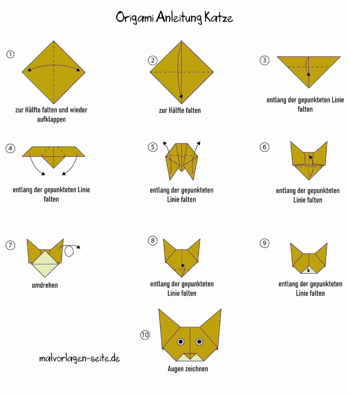 Origami Falten Anleitung Fr Kinder
