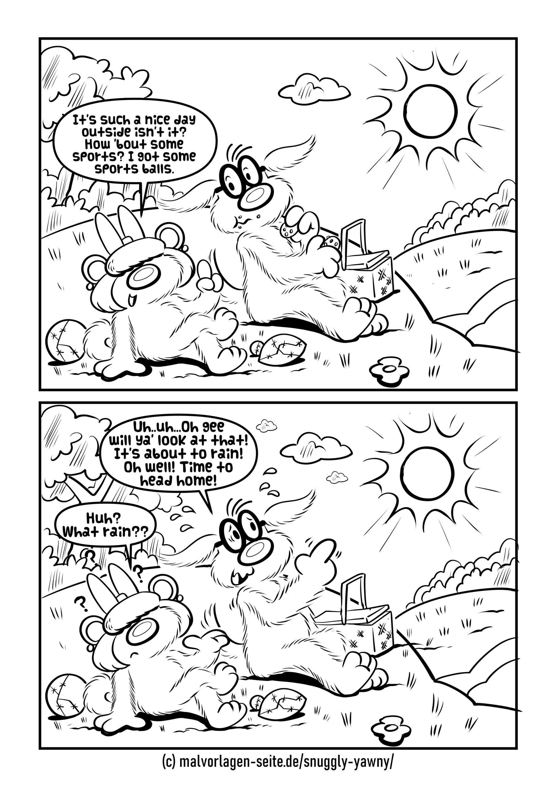 Snuggly und Yawny: Zwei Freunde auf großen Abenteuern