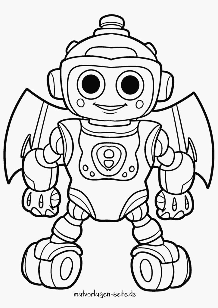 Ausmalbilder Roboter | Jetzt kostenlos herunterladen
