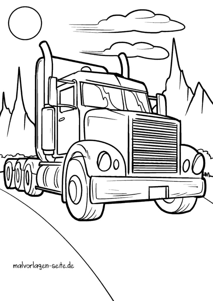 Ausmalbilder Laster / LKW / Lastkraftwagen kostenlos drucken
