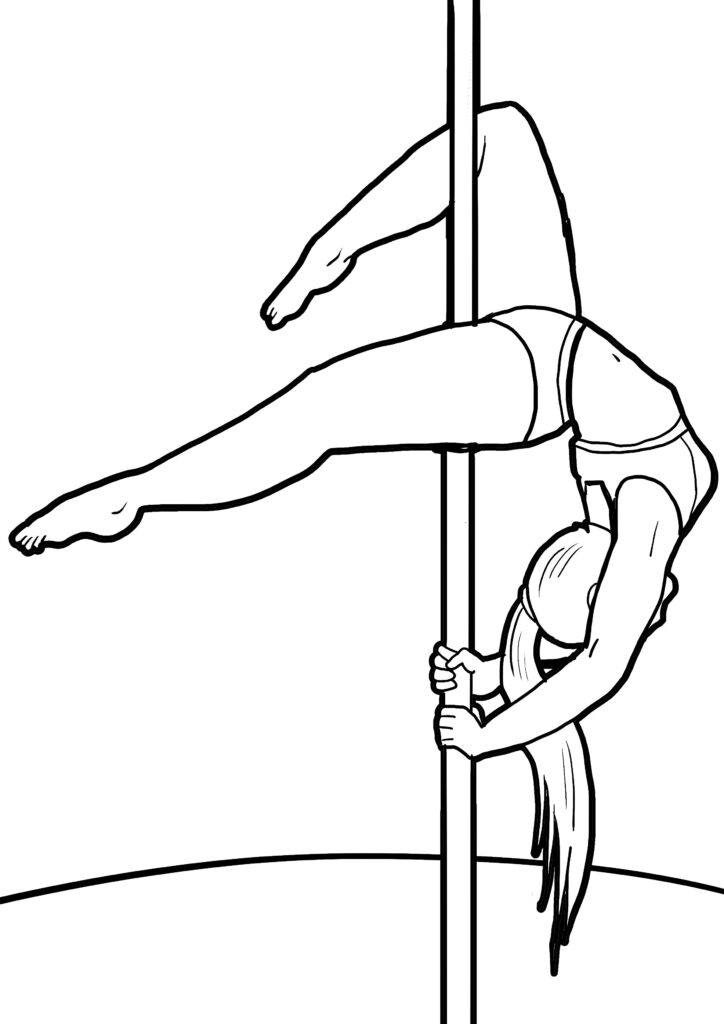 Ausmalbilder Poledance | Jetzt kostenlos herunterladen